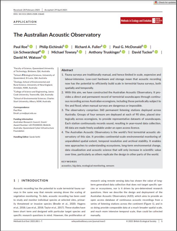 Exciting updates for the A2O – Australian Acoustic Observatory | A2O